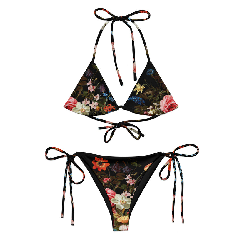 Botanical Bliss Print Recycled String Bikini – Formula S7
